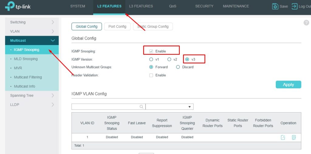 TPLink How to configure IGMP Snooping for IPTV network on new GUI
